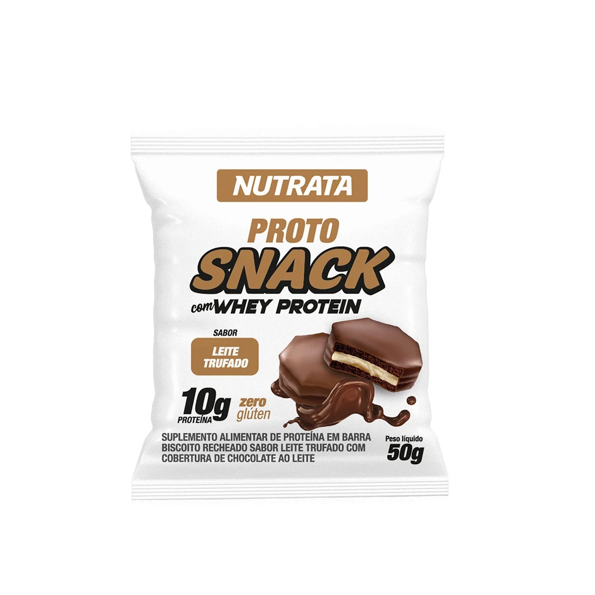 Proto Snack - Proteína em Barra - Biscoito Recheado - Nutrata - Nutrata