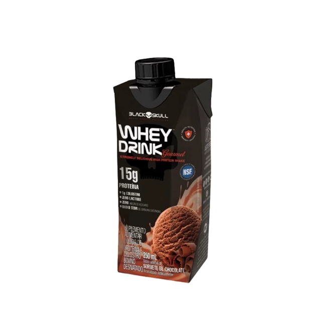 Whey Drink Gourmet - Pronto para Beber - Black Skull - Black Skull