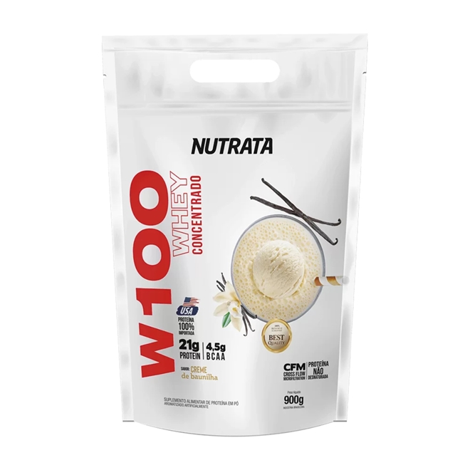 W100 Whey Concentrado (900g) Refil Nutrata - Nutrata