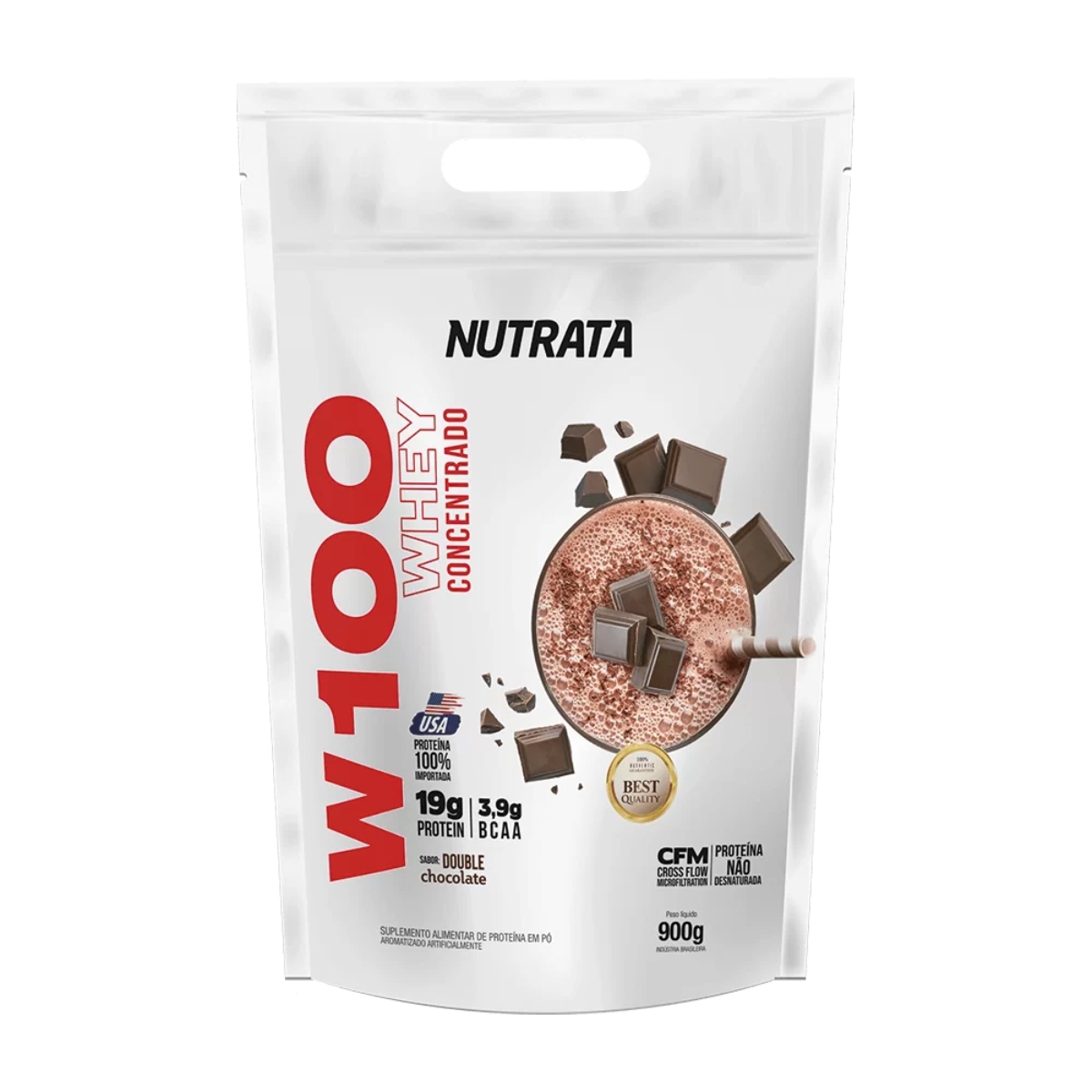 W100 Whey Concentrado (900g) Refil Nutrata - Nutrata