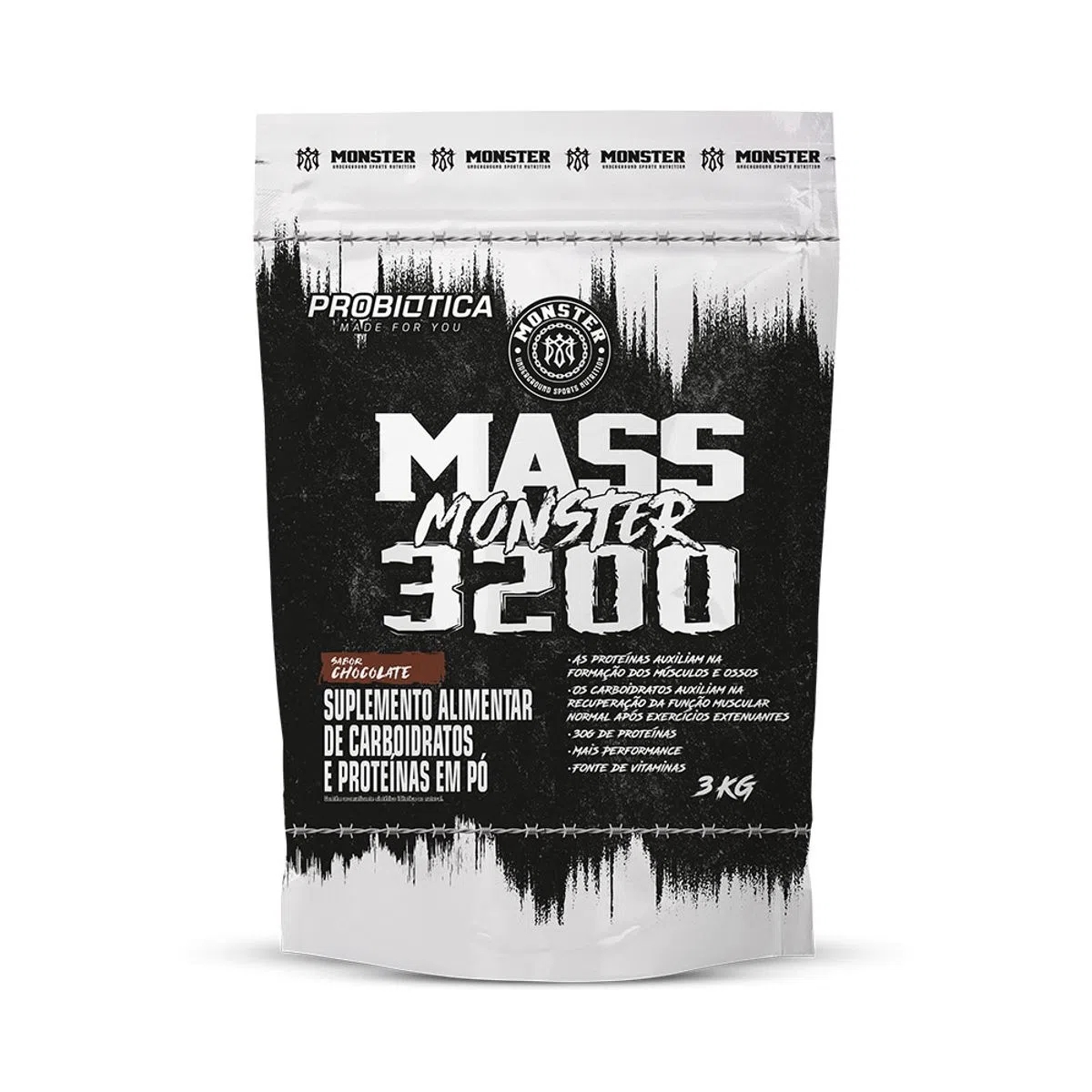 Mass Monster 3200 (3kg) Hipercalórico - Probiotica - Probiótica
