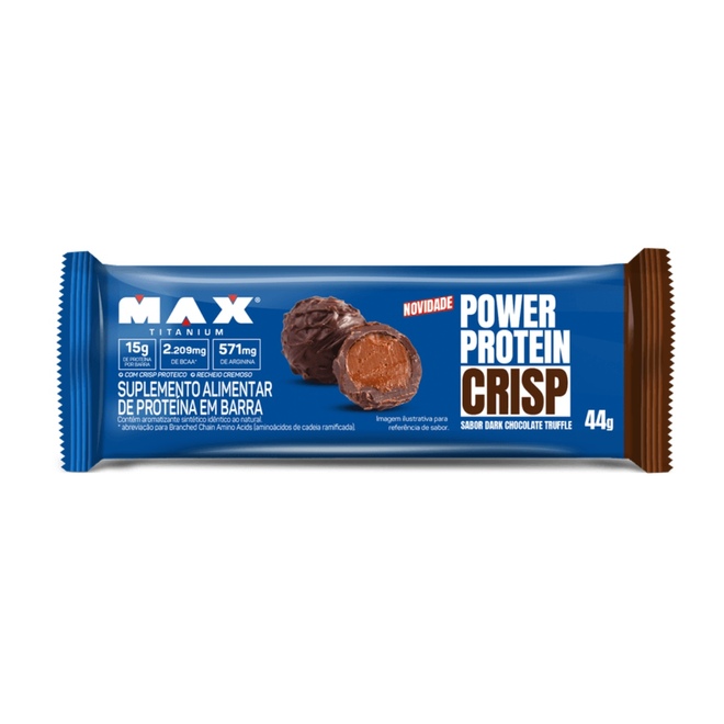 Power Protein Crisp (44g) Barra de Proteína - Max Titanium - Max Titanium