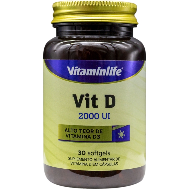 Vit D 2000ui (30 Capsulas) - Vitaminlife - VitaminLife