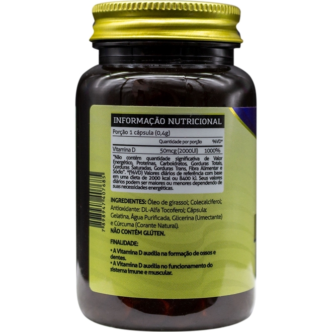 Vit D 2000ui (30 Capsulas) - Vitaminlife - VitaminLife