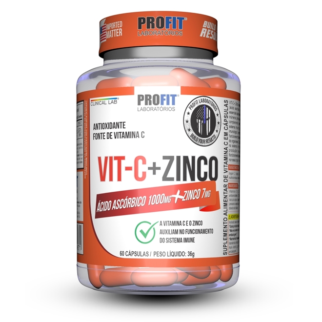 Vit C Zinco (60 Caps) - Pro Fit - ProFit