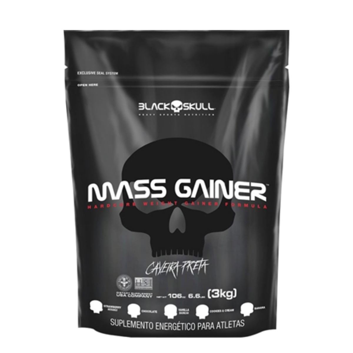 Mass Gainer (3kg) Refil - Black Skull - Black Skull