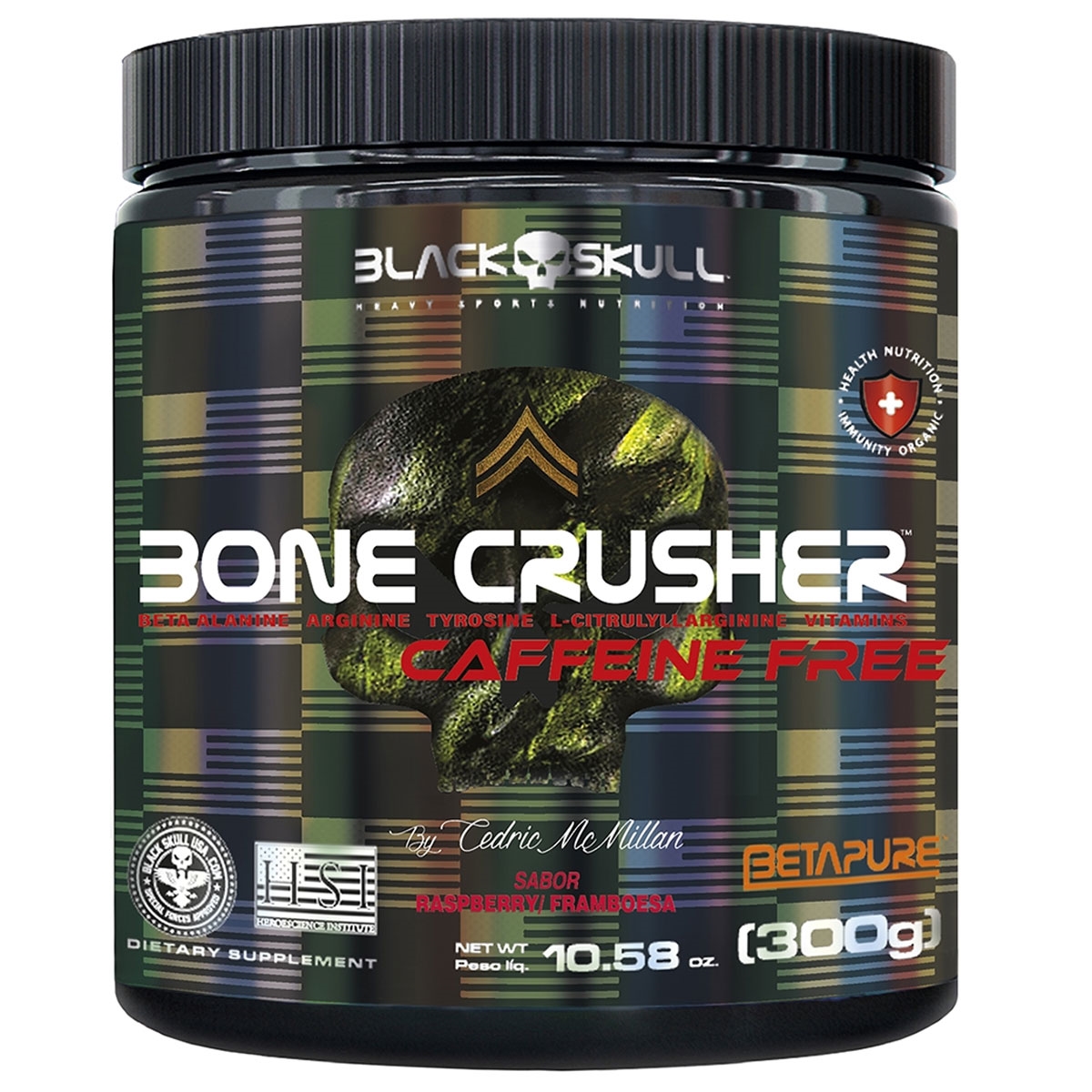 Bone Crusher Caffeine Free 300g - Black Skull