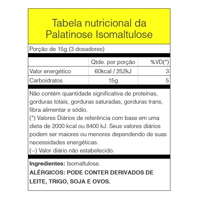 Smart Carb Palatinose Isomaltulose Steady Energy sem Sabor de 300g - Euronutry
