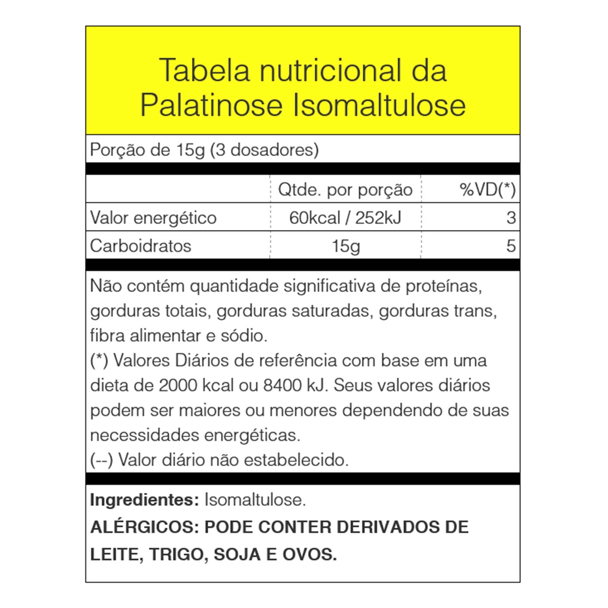 Smart Carb Palatinose Isomaltulose Steady Energy sem Sabor de 300g ...